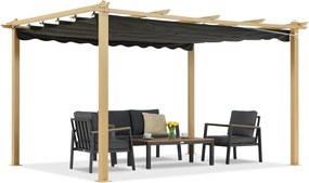 Barbados terasová pergola 3x4 m Garden Point woodlike-antracitová