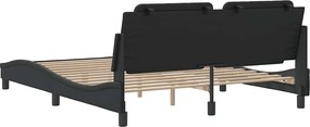 Rám postele bez matrace Zadar černý 160x200 cm umělá kůže 3208191