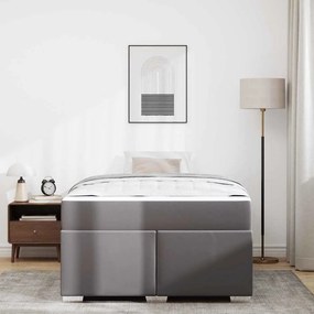Rám postele Šedá 120 x 200 cm PVC 3399236