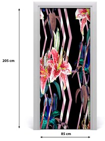Fototapeta samolepící lilie pozadí 85x205 cm