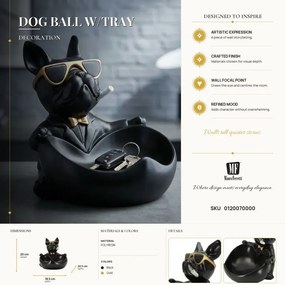 Dekorativní soška Dog Ball černá