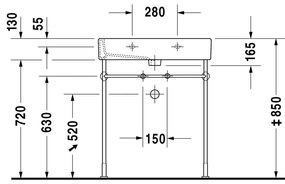 Duravit Vero - Umyvadlo 70x47 cm, bílá 0454700000