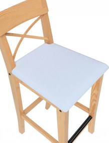 Potah na barovou židli Ingolf s čalouněným sedákem barva modrá