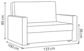 FN Rozkládací křeslo Vivian Bis II šedo-hnědá