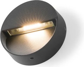 LED2 5130474 LED2 Venkovní nástěnné svítidlo STEP II ON R, A 3W 2200K / 2700K / 3000K / 4000K antracit - LED2 Lighting