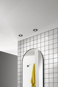 FAN INC-DUPLEX-R85-NER Vestavné svítidlo Duplex (černé kovové) IP65, 1 x GU10, pr. 86 x 86.6 mm (výřez pr. 65–75 mm) - FANEUROPE