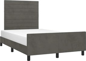 Rám postele bez matrace tmavě šedá 120 x 200 cm samet 3125807