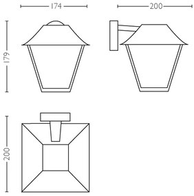 Philips 16495/30/PN - Venkovní nástěnné svítidlo MYGARDEN ALPENGLOW E27/60W/230V IP44