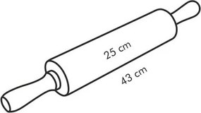 TESCOMA Váleček na těsto dřevěný DELÍCIA 25 cm, ø 6 cm