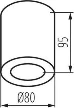 Svítidlo Kanlux SANI IP44 DSO-B GU10 černá 29240