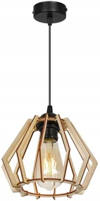 Závěsné svítidlo Timber, 1x dřevěné stínítko