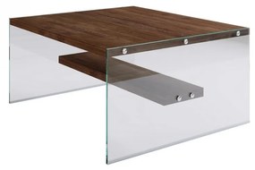 Konferenční stolek GLASS 75 cm hnědý