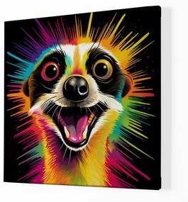 Obraz na plátně - Vysmátá surikata FeelHappy.cz Velikost obrazu: 140 x 140 cm