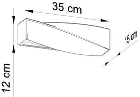 Nástěnné keramické svítidlo Sollux Taurus Mini