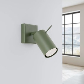 Sollux Lighting Nástěnné svítidlo RING olivově zelené