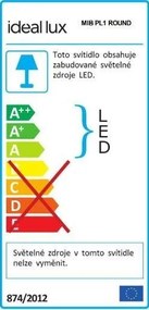 ILUX 202945 LED Venkovní stropní svítidlo Ideal Lux Mib PL1 round 202945 1x20W kulaté IP65 - IDEALLUX