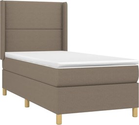 Box spring postel s matrací a LED taupe 90x190 cm textil 3138761