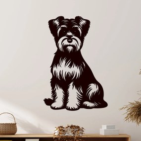 dřevo života Dřevěný obraz Dandie Dinmont Terrier Zvolte rozměr (cm): 41x60, Zvolte barvu dekoru: Černá