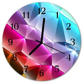 Nástěnné hodiny obrazové na skle - Design barevný I