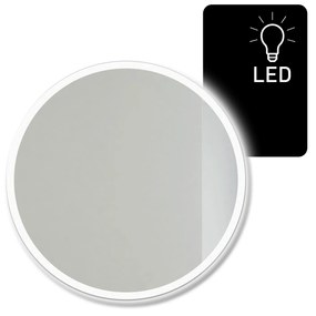 Kulaté zrcadlo do koupelny s LED osvětlením - ⌀ 70 cm - Moonlight Ronde