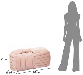 Designová lavice Nakeisha 90 cm růžová