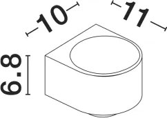 Nástěnné LED svítidlo NOVA LUCE OPERA 11W 3000K IP54 9030938