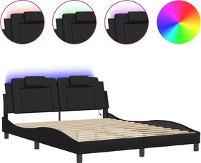 Rám postele Viana s LED bez matrace černý 160 x 200 cm 3214029