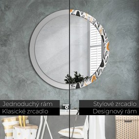 Kulaté dekorativní zrcadlo Papai vzor fi 100 cm