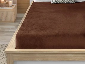 Prostěradlo mikroplyš SOFT BRONE 90x200 cm hnědé