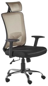 Otočná kancelářská židle taupe / černá NOBLE Beliani