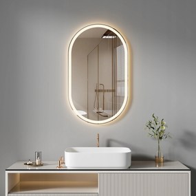 Ekspand LED zrcadlo 45x80cm oválné