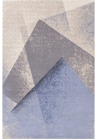 Světle modrý vlněný koberec 133x180 cm Folds – Agnella