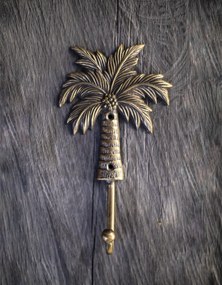 Mosazný věšák / háček Palm 18 cm