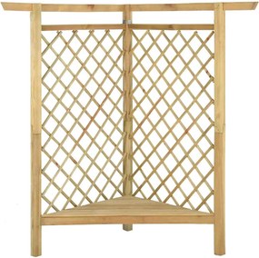 Rohová pergola s lavicí 166 x 81 x 174 cm impregnovaná borovice 318418