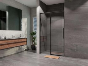 Lansanit - Sprchové dveře posuvné Black Line 120 cm, matná černá/čiré sklo LAN03059ROZ1