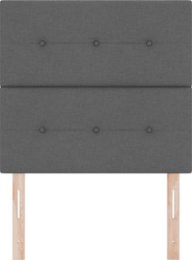 Výškově nastavitelné čelo postele Tmavě šedá 80 cm textil 3337783