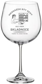 Dekorant Sklenička na víno pro skladnici SEXY SKLADNICE