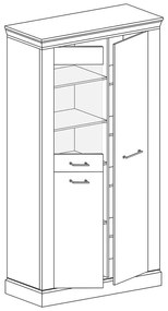 Obývací stěna Antica K | sestava B | 4 díly | kraft zlatý