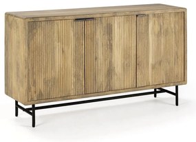 Nízká komoda z mangového dřeva v přírodní barvě 150x85 cm Mundra – Marckeric