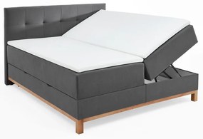 Tmavě šedá boxspring postel s úložným prostorem 180x200 cm Catania - Meise Möbel