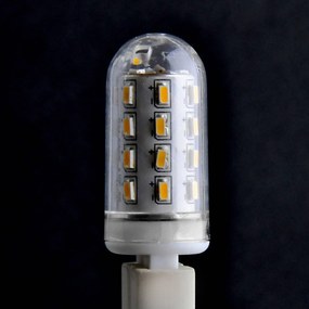 LED žárovka tvar trubice G9 3W 830 čirá sada 3ks
