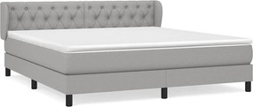 Box spring postel s matrací světle šedá 160 x 200 cm textil 3126493