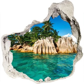 Wallmuralia Nálepka fototapeta 3D výhled Tropický ostrov 75x75 cm