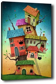 Obraz na plátně Surreal treehouse 50x70 cm