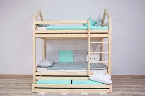 Poschoďová domečková postel Joki 2 s přistýlkou 200 x 100