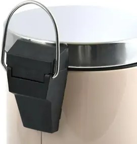 MSV UNIS pedálový odpadkový koš 3 L béžová / nerez ocel
