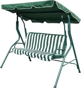 CALTER GREEN 2 zelená, bílá / Zahradní houpačka / pro 3 osoby / 170x11