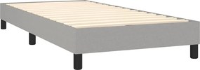 Box spring postel s matrací světle šedá 80 x 200 cm textil 3140089