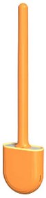 Silikonová, plochá toaletní štětka s držákem na stěnu Barva: Písková - 02