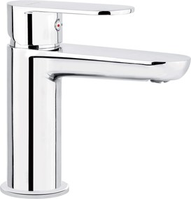 Deante Alpinia, umyvadlová baterie s ECO perlátorem 4,5 l/min + kovová zátka Click-Clack s přepadem, chromová, BGAE021M